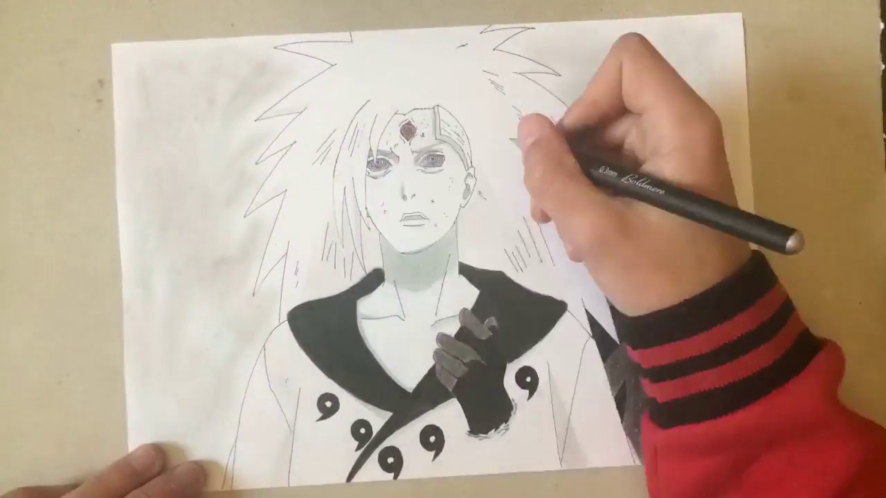 Speed Drawing- Black zetsu stabbing Madara - YouTube