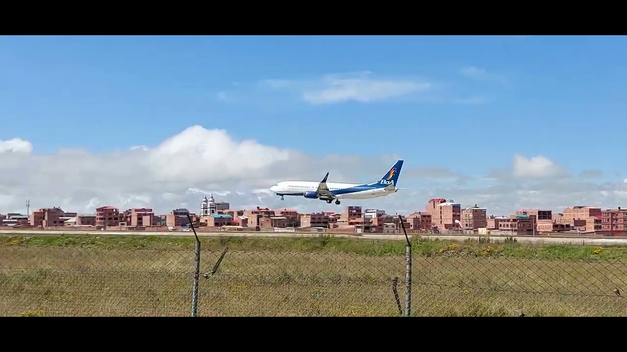 BOLIVIANA DE AVIACIÓN (BOA) - ATERRIZAJE AEROPUERTO INTERNACIONAL EN EL ...