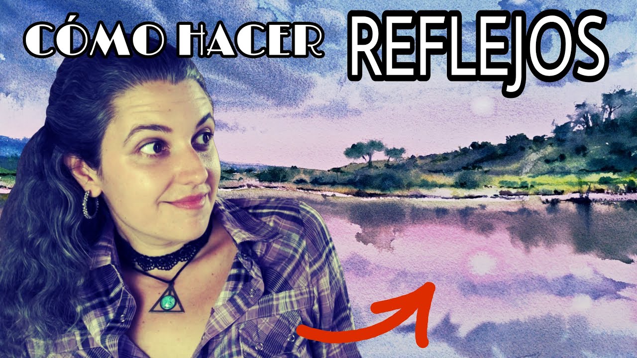 PAISAJE EN ACUARELA | Cómo hacer REFLEJOS en el AGUA | Watercolor SPEED ...