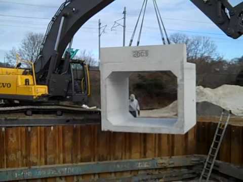 Bride Brook Box Culvert Installation - YouTube