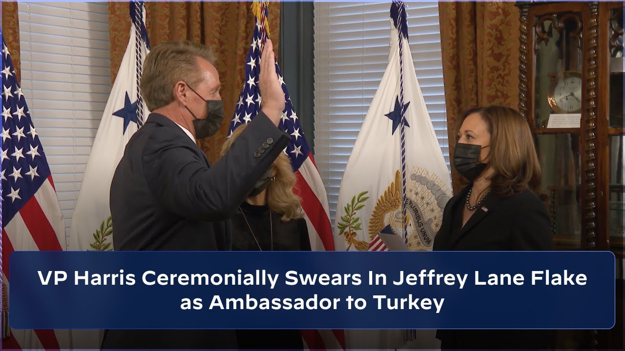 Vice President Harris Ceremonially Swears In Jeffry Lane Flake as ...