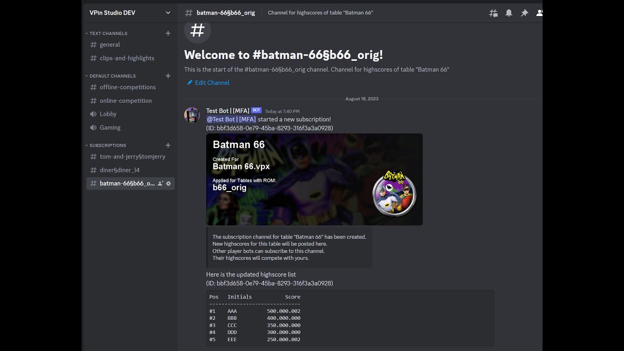 7.3 VPin Studio - Discord Integration: Table Subscriptions - YouTube