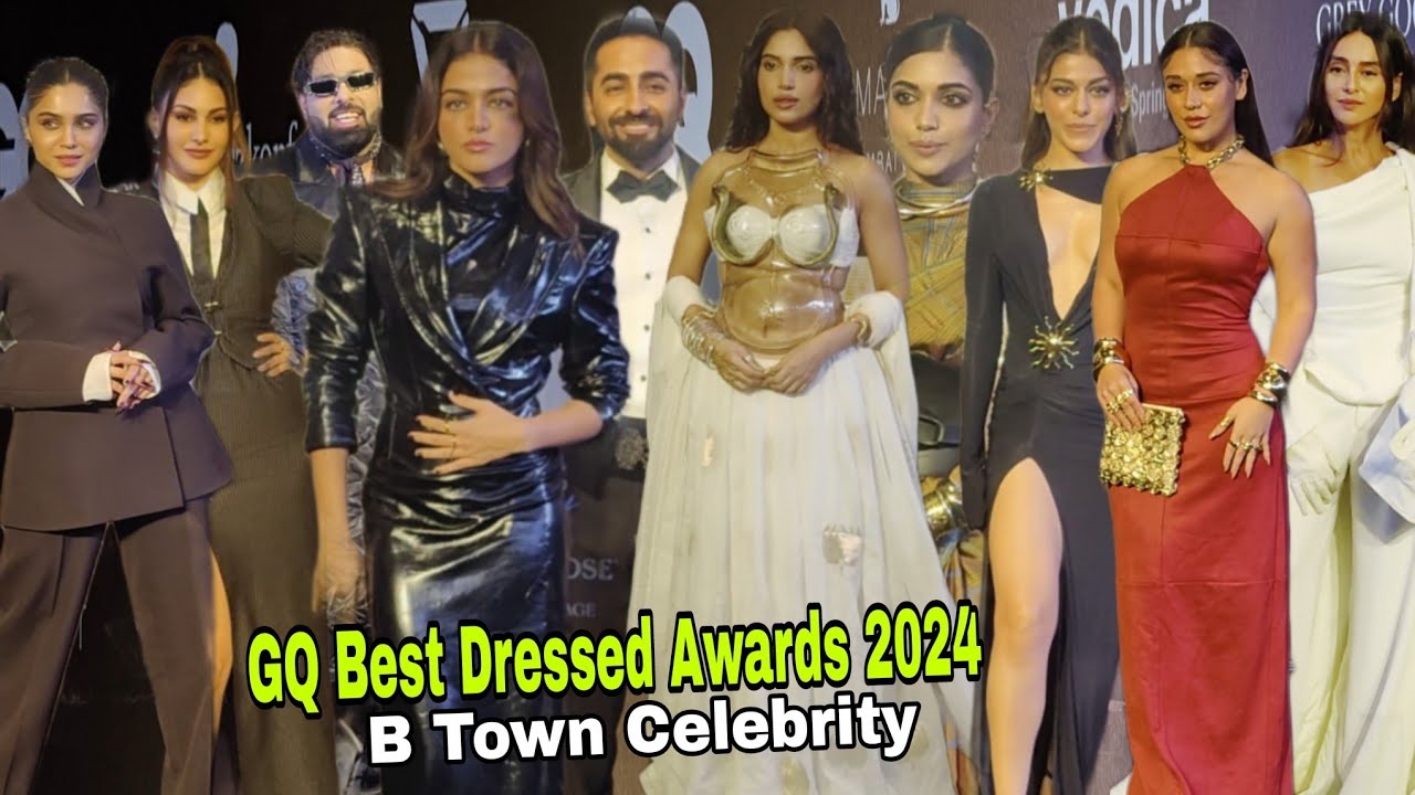 B Town Celeb Arrvies GQ Best Dressed Awards 2024- Bhumi,Wamiqa,Alaya,Ayushman,Amyra,Krishna ...