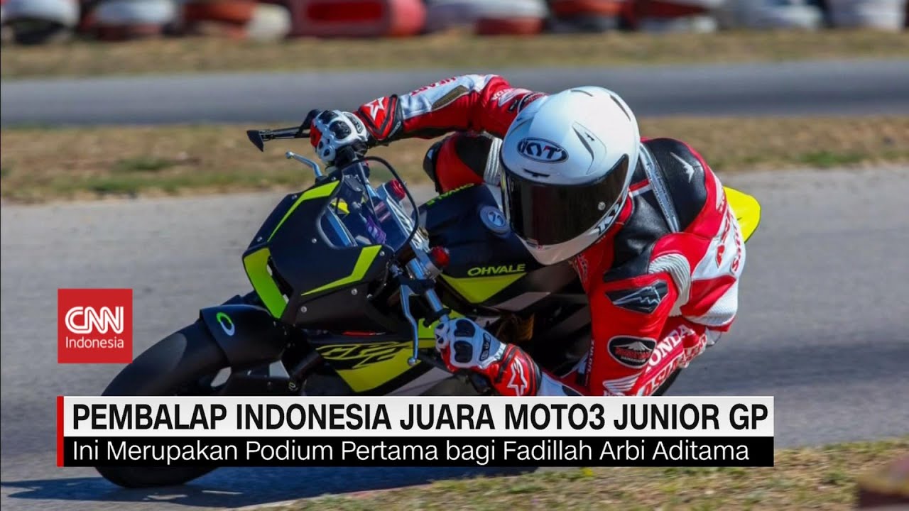 Pembalap Indonesia Juara Moto3 Junior GP di Barcelona Spanyol - YouTube