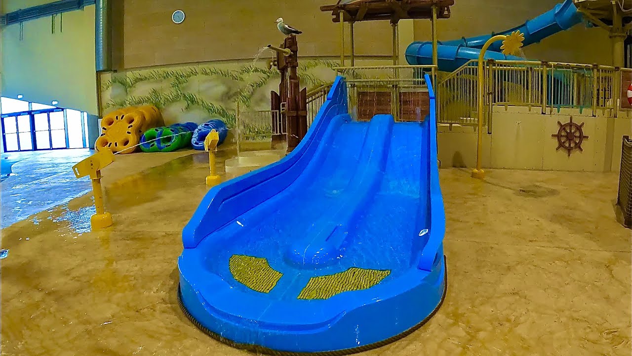 Kids Water Slides at Lalandia Søndervig - YouTube