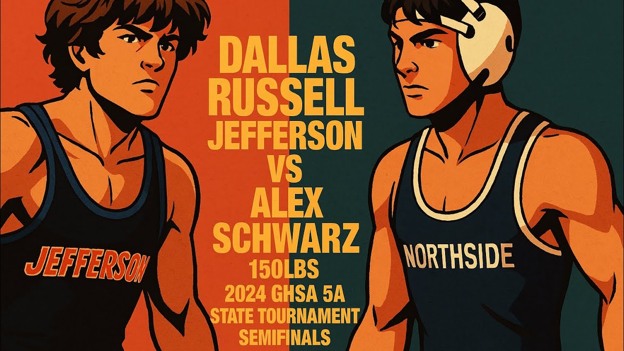 Dallas Russell Jefferson vs Alex Schwarz Northside 150lbs 2024 GHSA 5A ...
