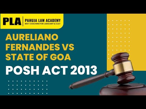 Latest Judgment 2023: Aureliano Fernandes vs State Of Goa | POSH Act ...