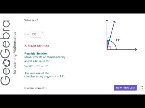 Complementary and Supplementary Angles- Activity using GeoGebra - YouTube