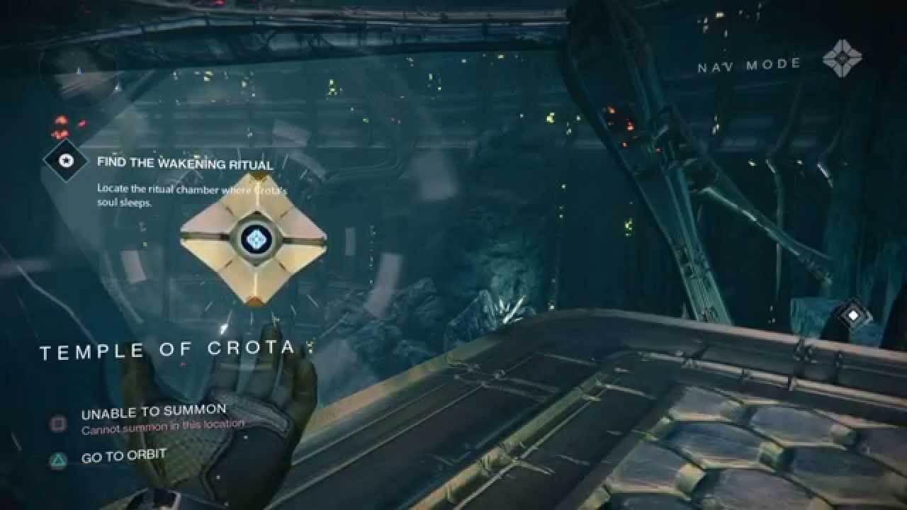 Destiny Moon Temple Of Crota Ghost Location! - YouTube