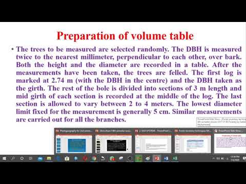 Preparation Of Forest Volume Table | Forest Education - YouTube