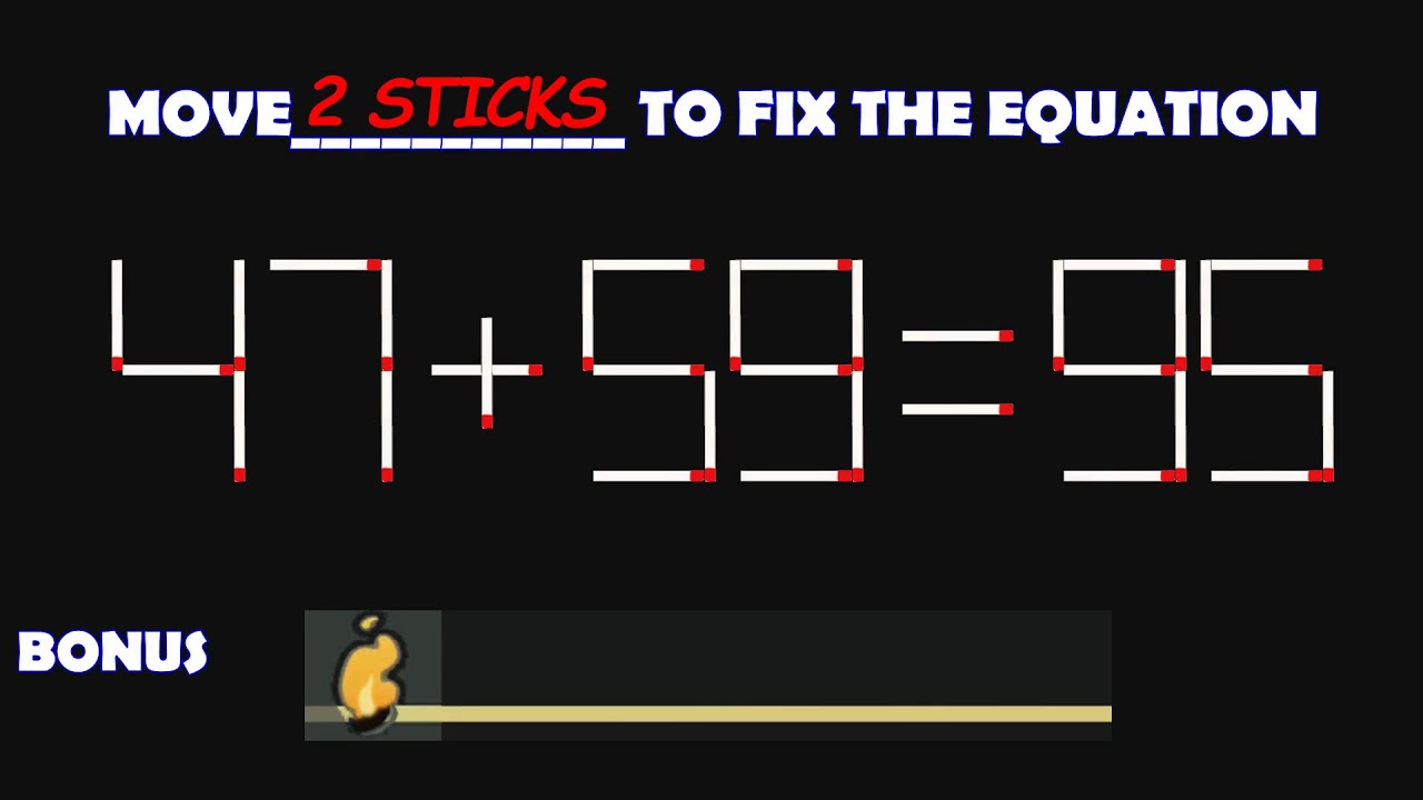 Double-Digit Matchstick Math Puzzles-55 | Can you solve the matchstick ...