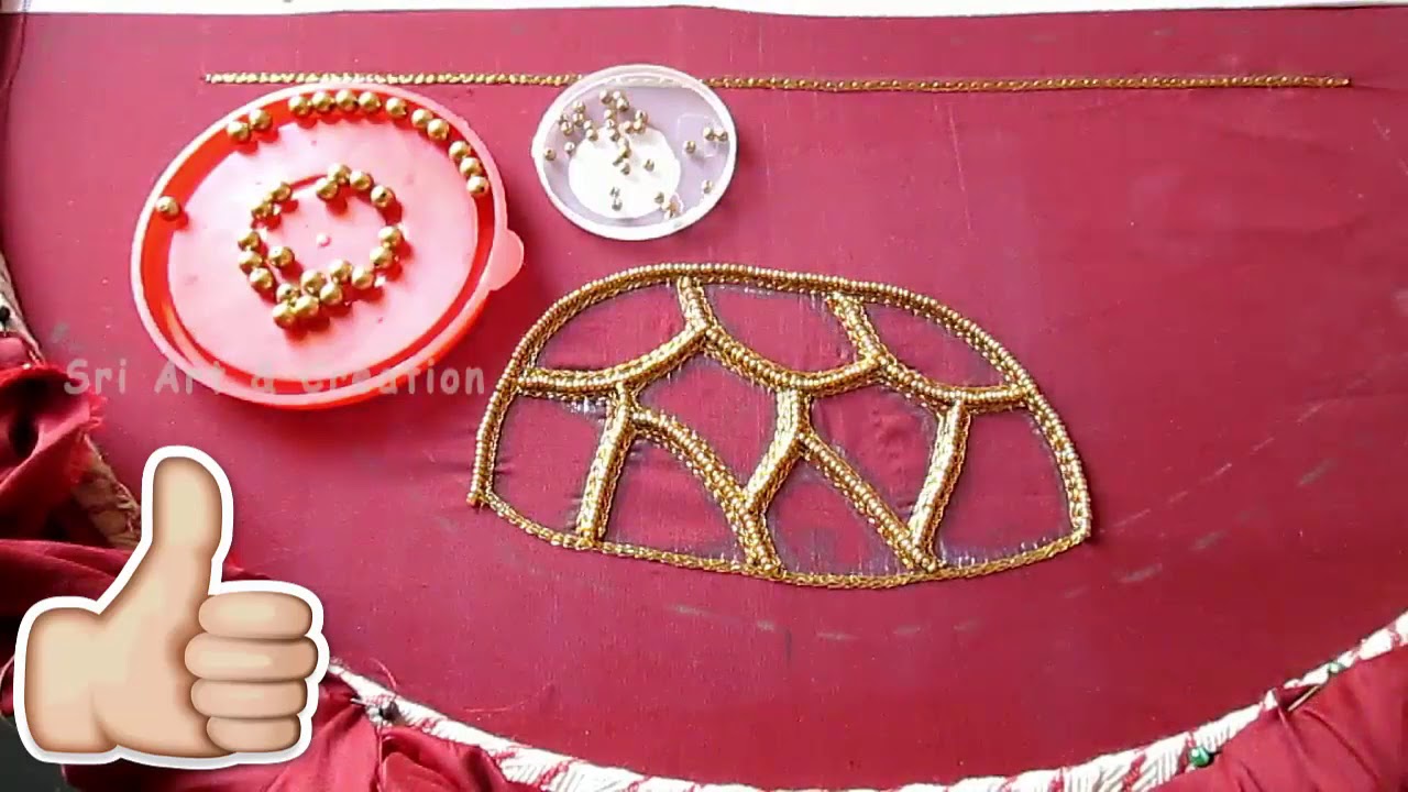 Aari Cut Work Blouse Designs Making (step by step) | Aari Embroidery ...