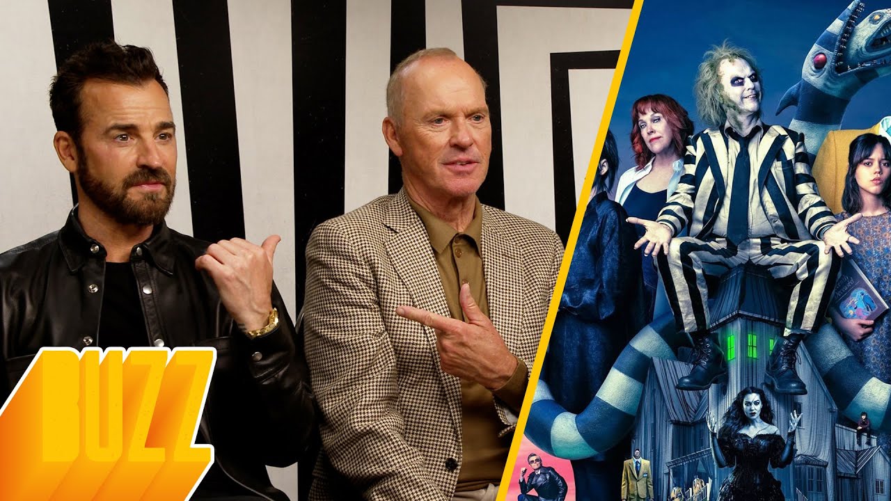 Michael Keaton & Justin Theroux | Beetlejuice Interview - YouTube