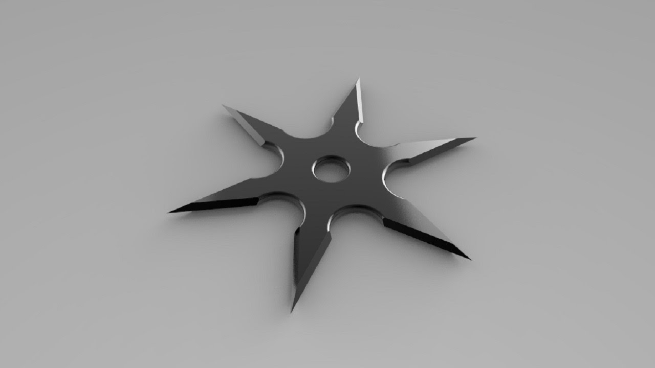 「DESIGN 211」 How to model 3d Shuriken in naruto | Solidworks tutorial ...