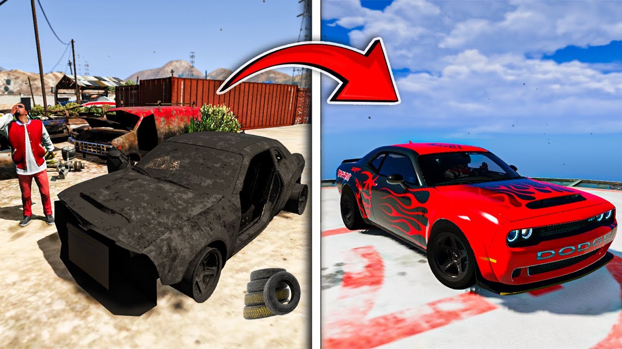 Repairing Broken DODGE DEMON in GTA 5! - YouTube