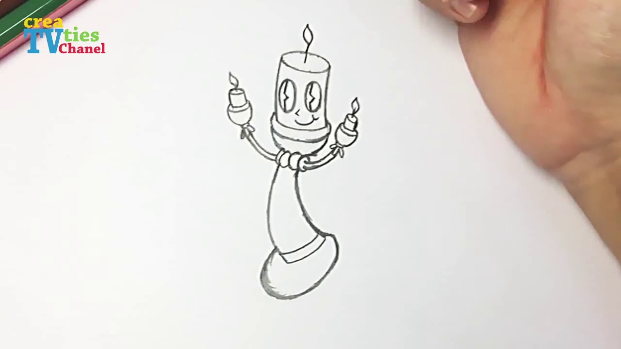 How to draw Lumiere - the Light from BEAUTY AND THE BEAST - YouTube