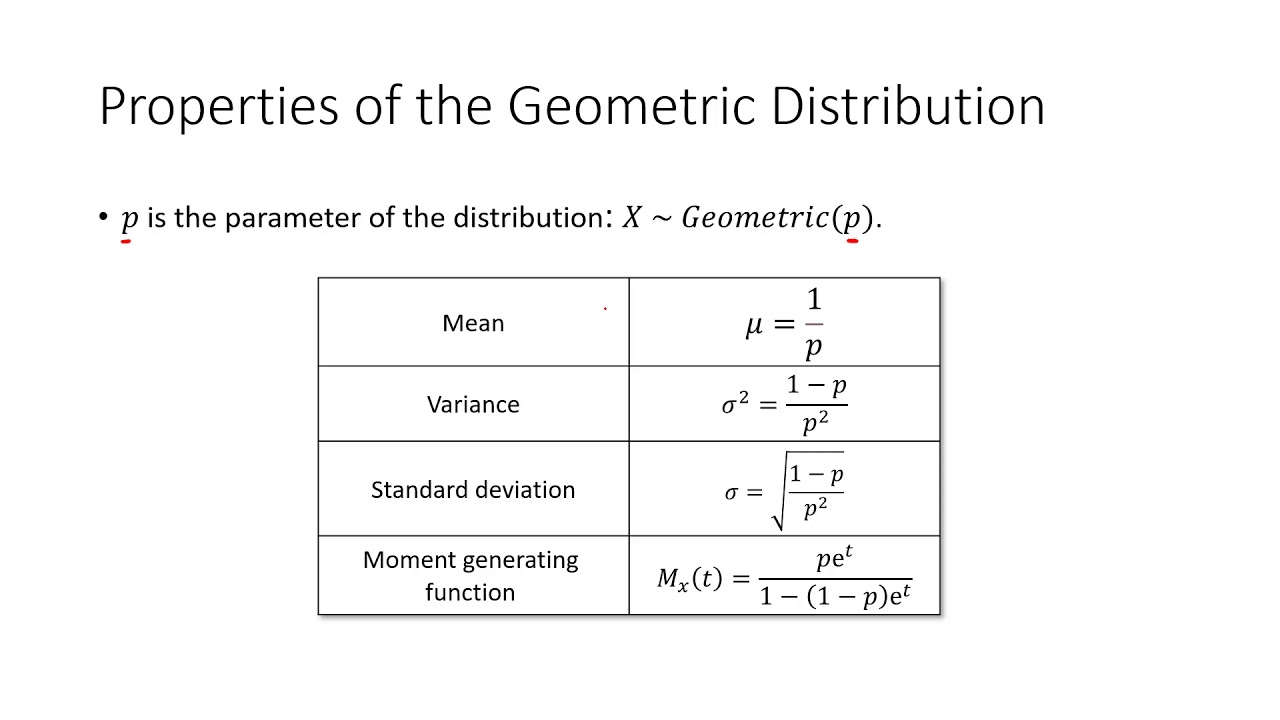 12- Geometric Distribution Properties شرح - YouTube