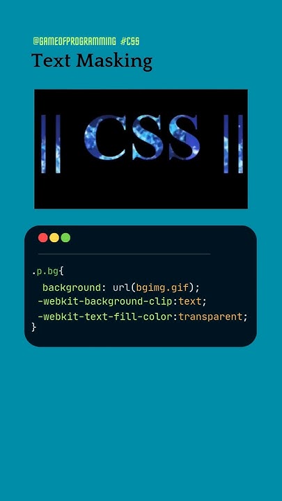 Text Masking Using Css 👾👨‍💻 Css Webdesign Htmlcss Cssanimation