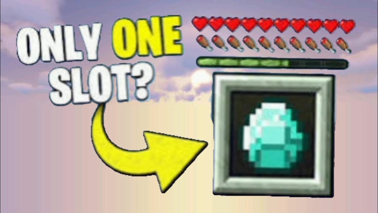Can I Beat Minecraft With Only One Inventory Slot - YouTube