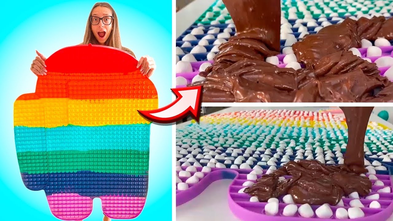 MAKING THE MOST GIANT POP IT CHOCOLATE IN THE WORLD - YouTube