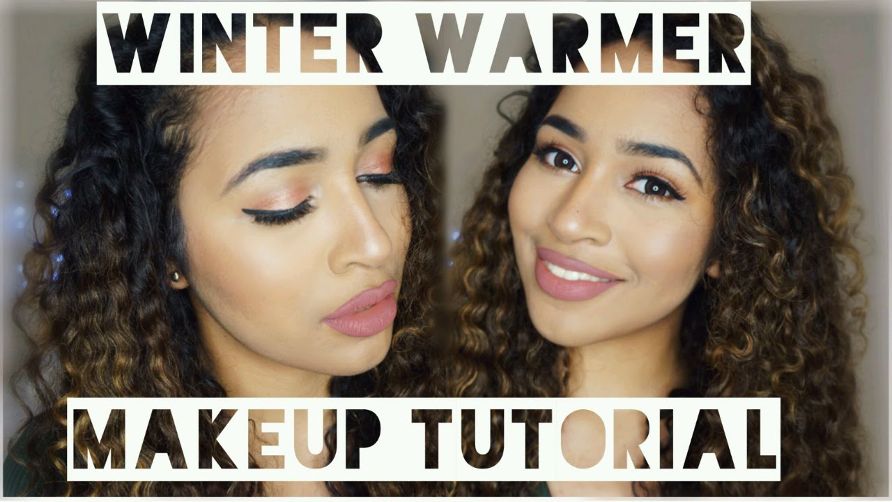 HOW TO: WINTER MAKEUP TUTORIAL | WARM GLITTER SHADES - YouTube