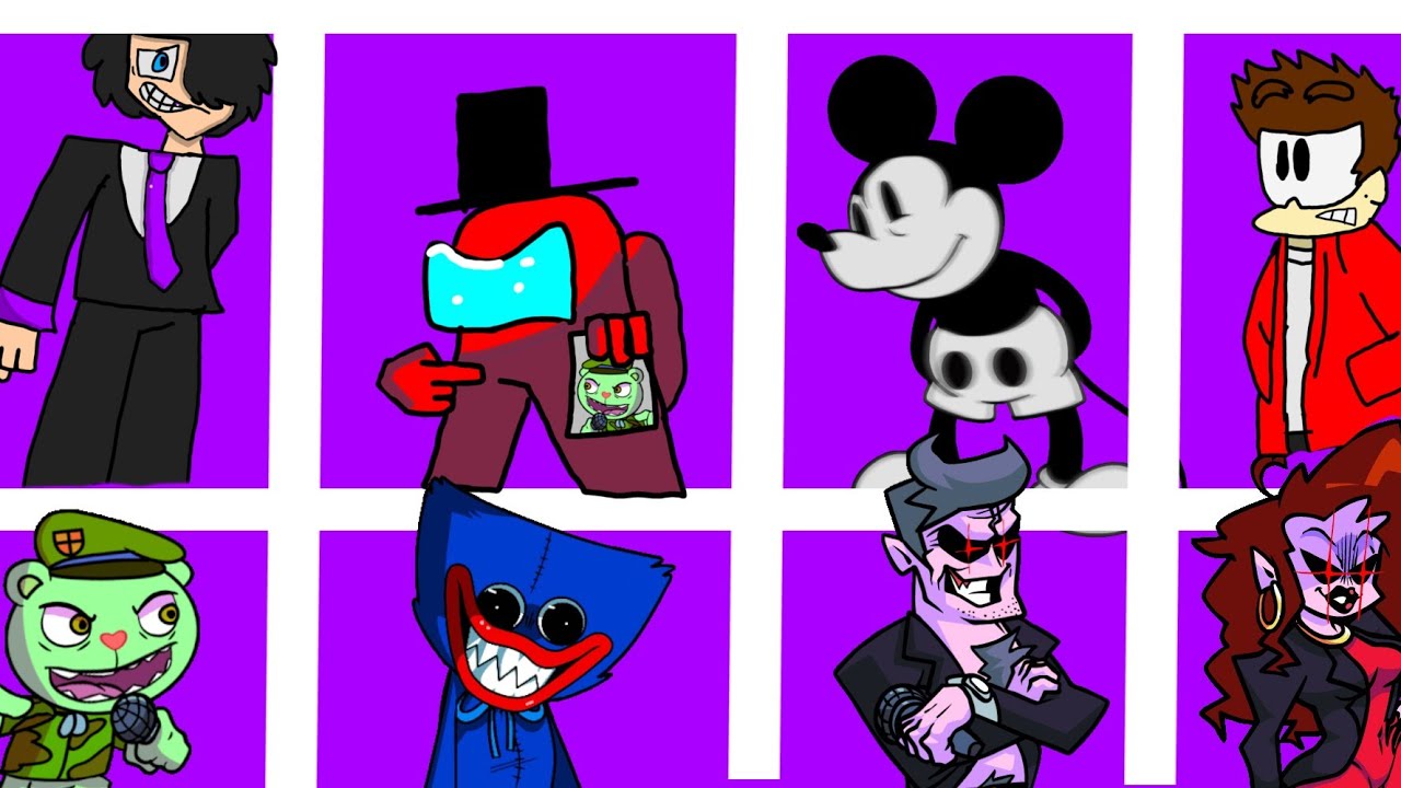 FNF DEJECTION BUT IN EVERY TURN A DIFFERENT CHARACTER SINGS IT - YouTube