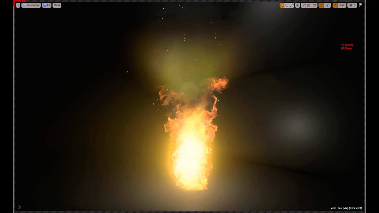 Unreal Engine Flame Particle Test 01 - YouTube