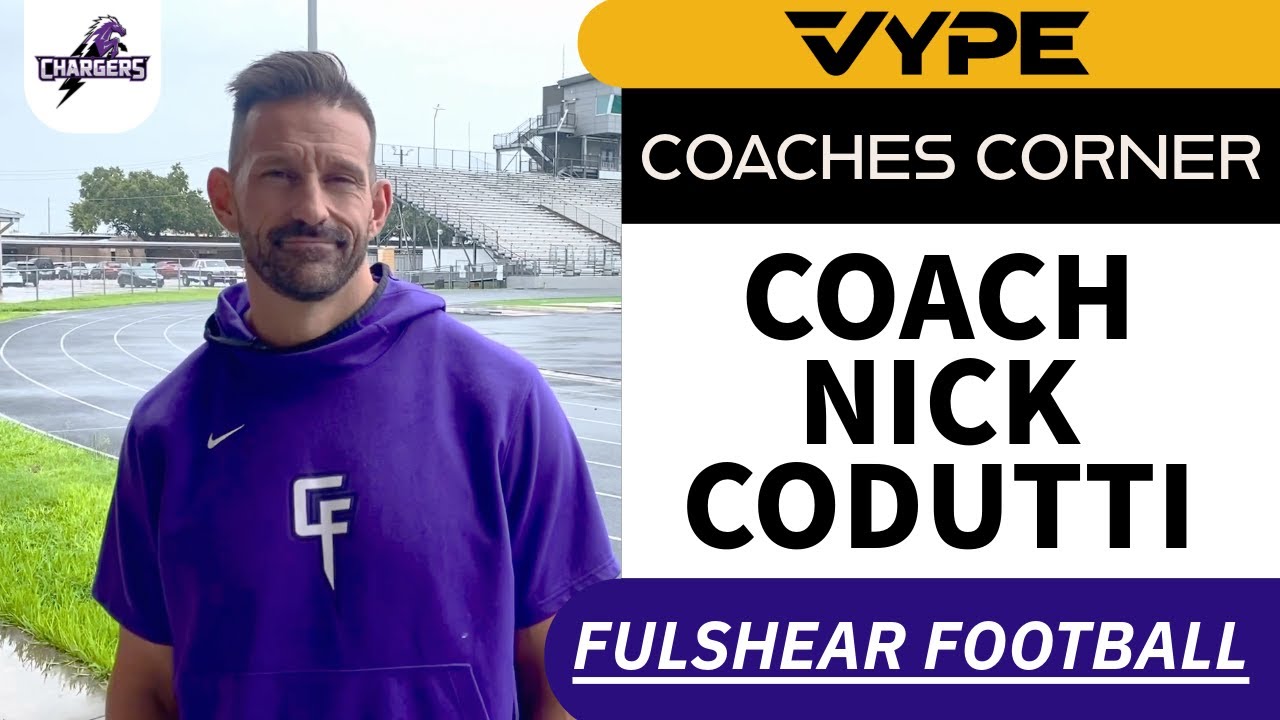 Coaches Corner: Fulshear High School Football Coach Nick Codutti - YouTube