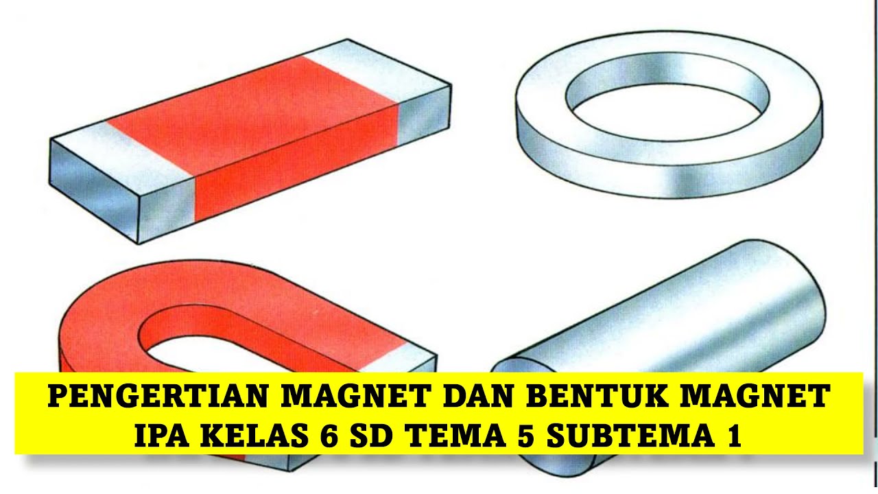 PENGERTIAN MAGNET DAN BENTUK MAGNET IPA KELAS 6 SD TEMA 5 SUBTEMA 1 ...