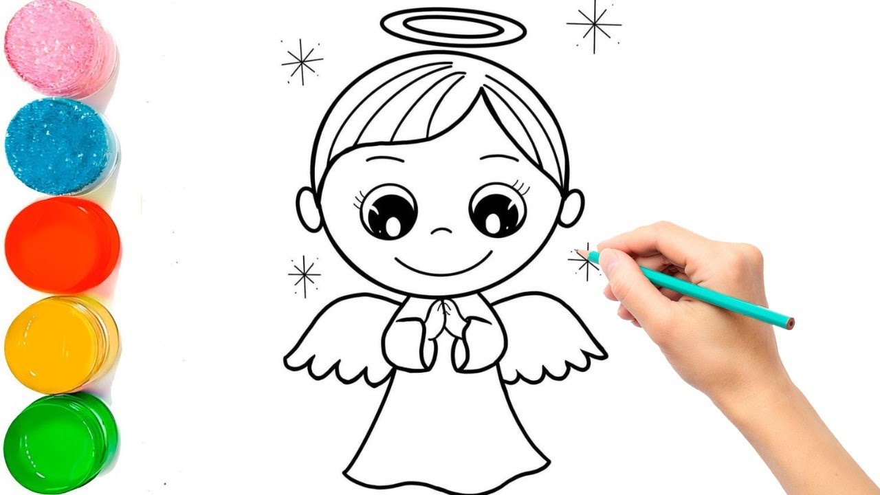 How To Draw An Angel | An Easy Angel Drawing | Drawing Angel Easy - YouTube