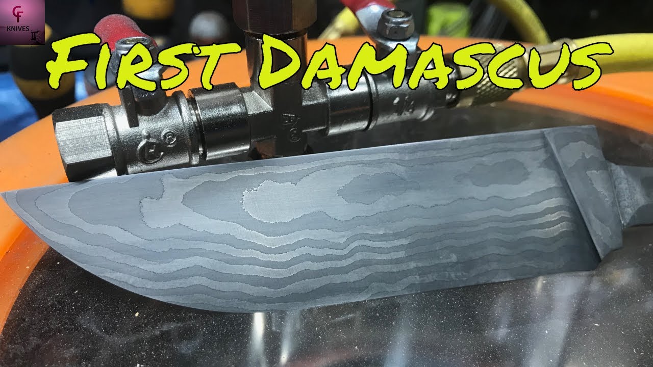 SGKnives - Making Simple Damascus Steel for the First Time - 32 layers ...