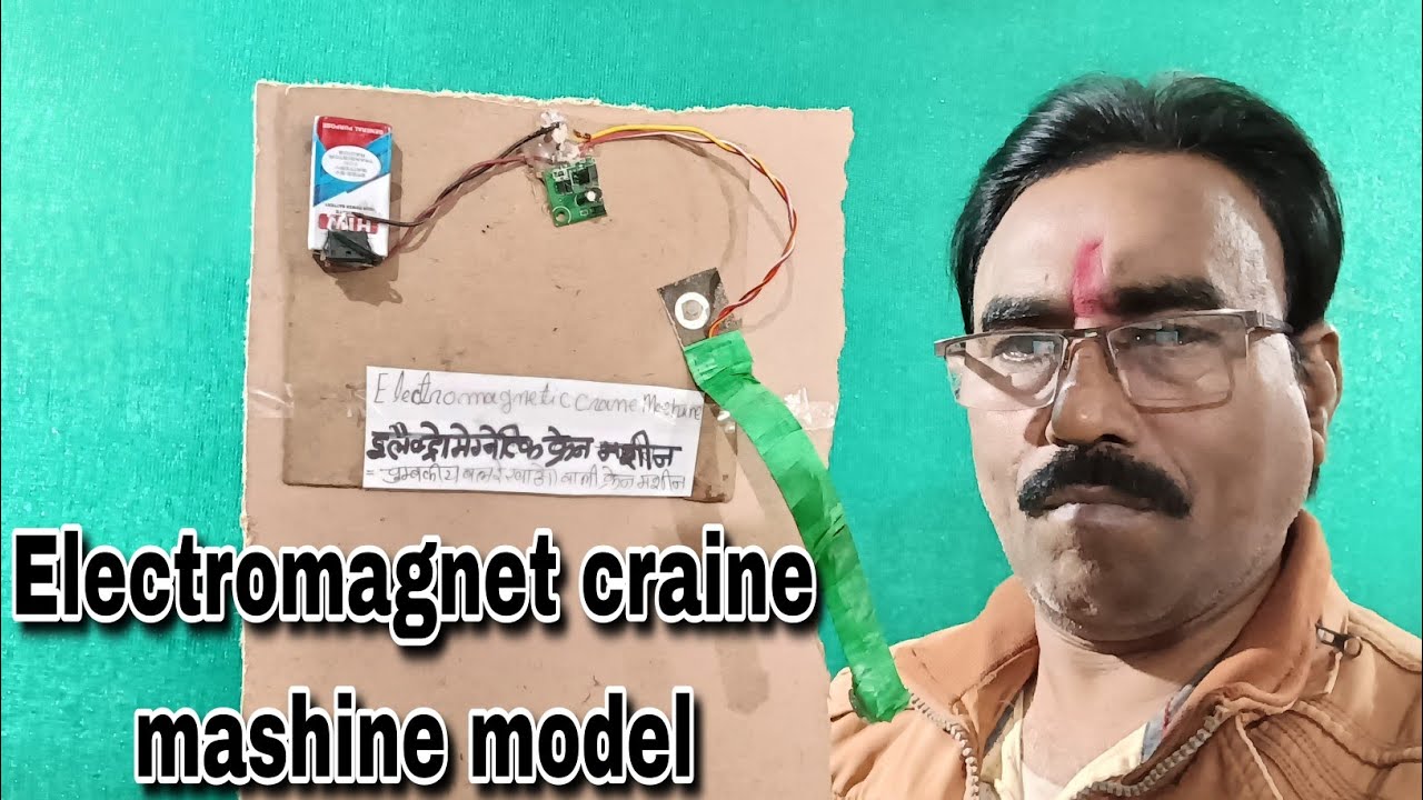 How To Make Electromagnet Crane Mashine Working Model At Home |घर पर ...
