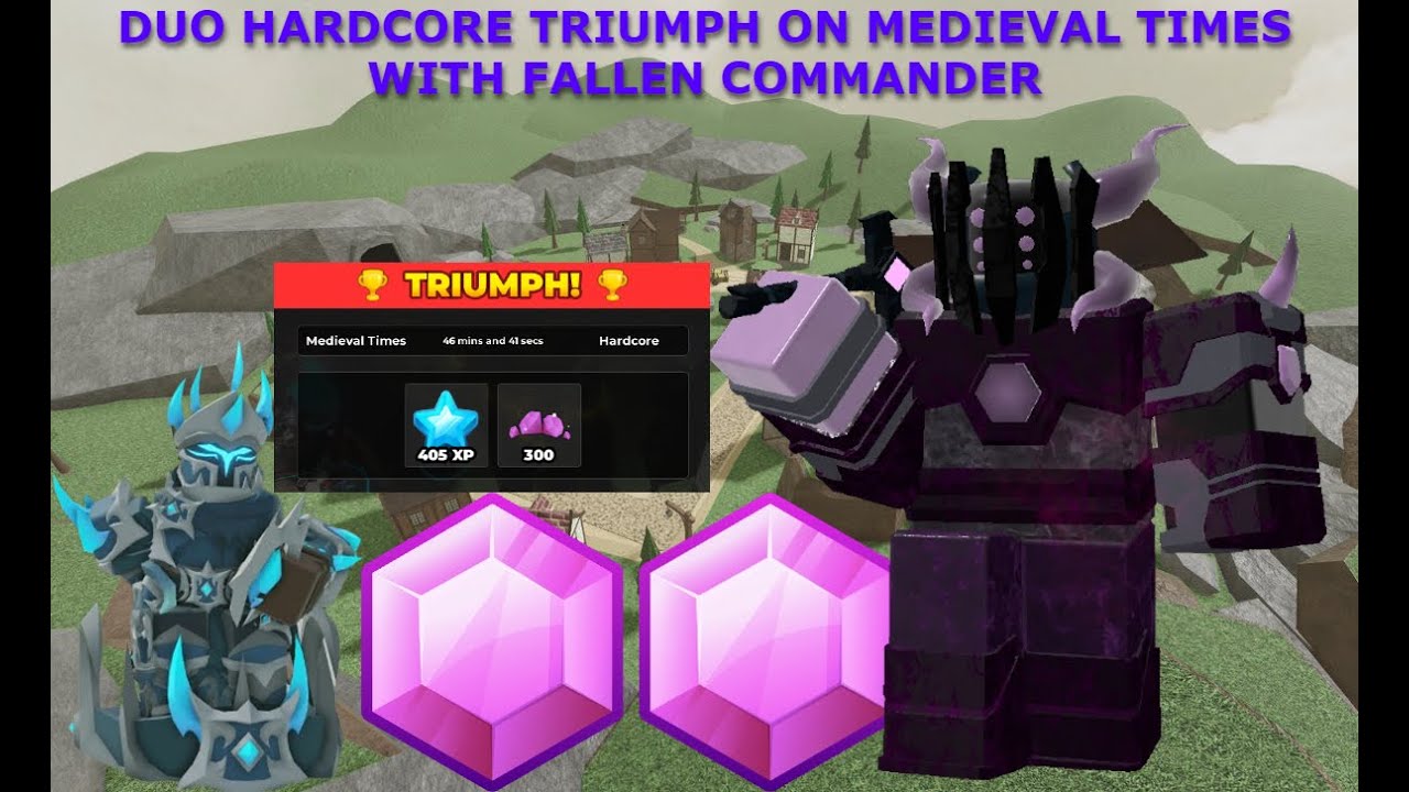 DUO HARDCORE TRIUMPH ON MEDIEVAL TIMES WITH FALLEN COMMANDER | Roblox ...