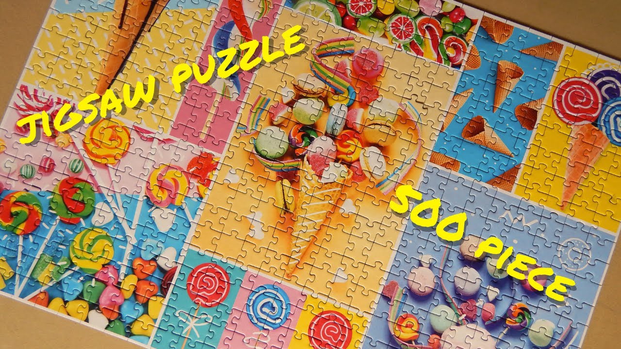 favourite sweets jigsaw puzzle 500 piece time lapse - YouTube