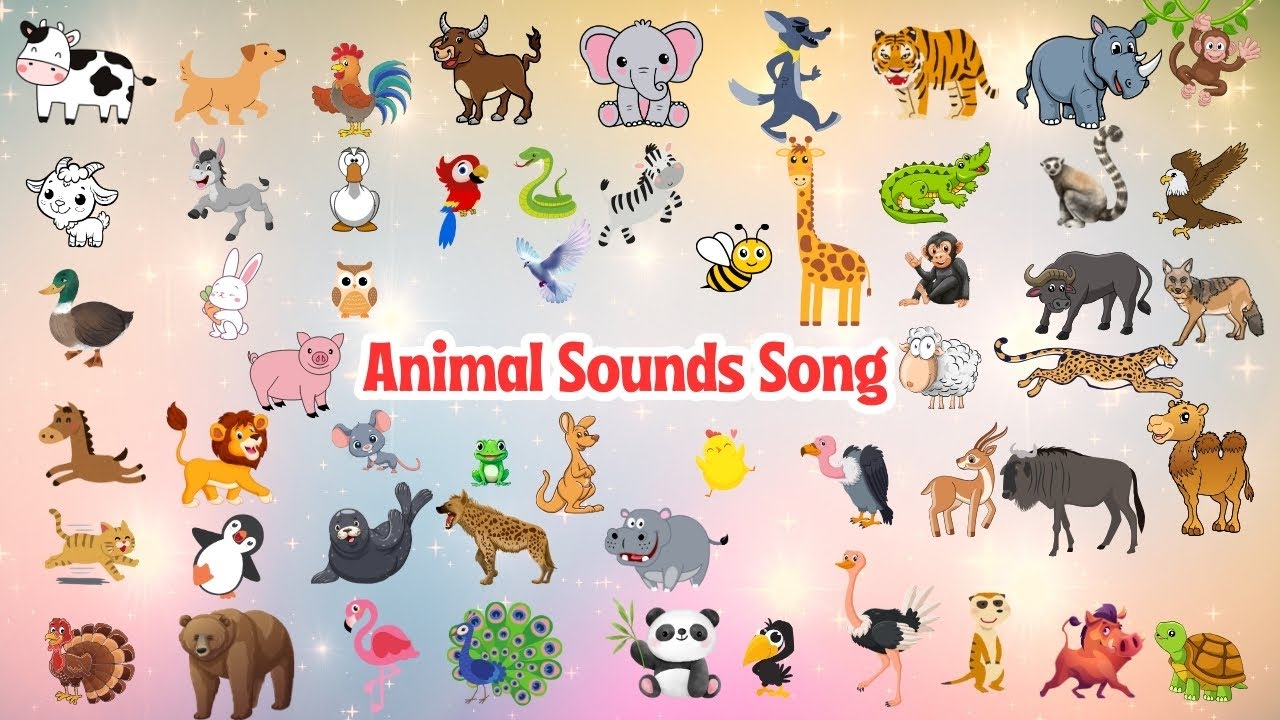 Animal Sounds Song (Farm, Zoo, Safari Animals) | Nursery Rhymes ...