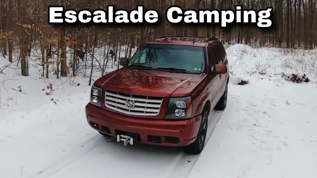 Winter Camping in my Cadillac Escalade / Northern Pennsylvania - YouTube
