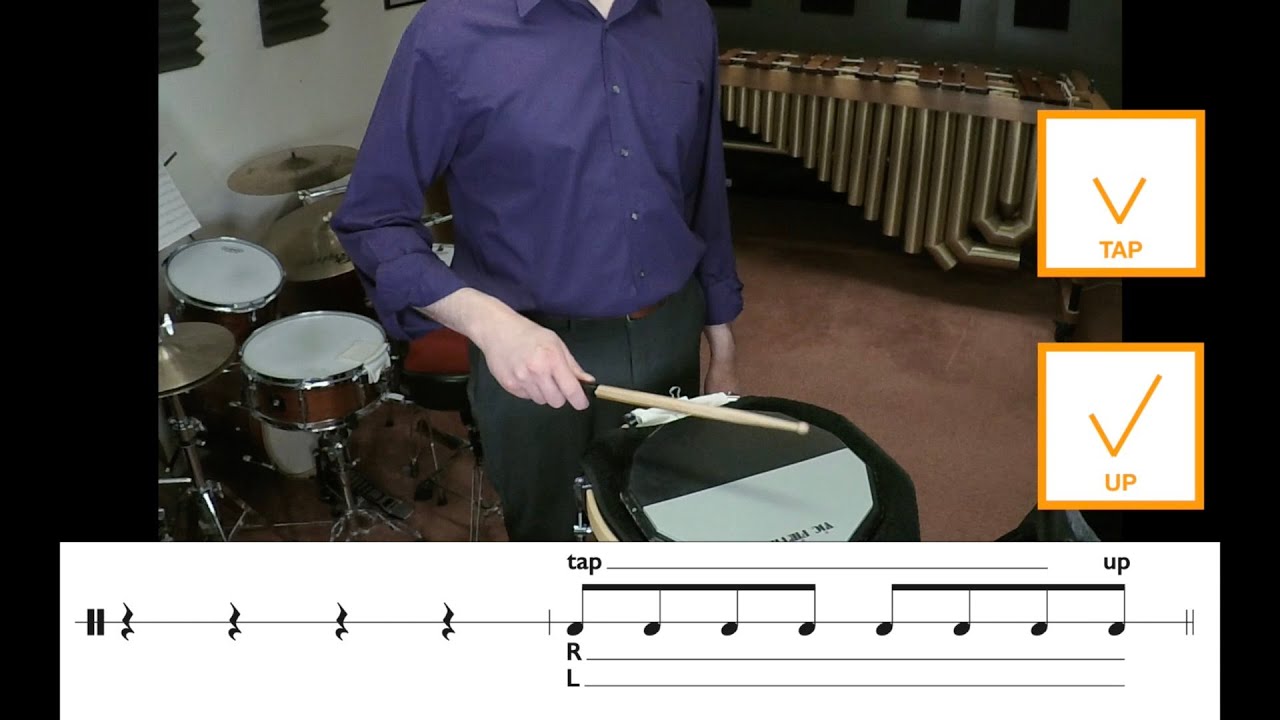 Basic Drumming | 4-Stroke Types: Tap-Up - YouTube