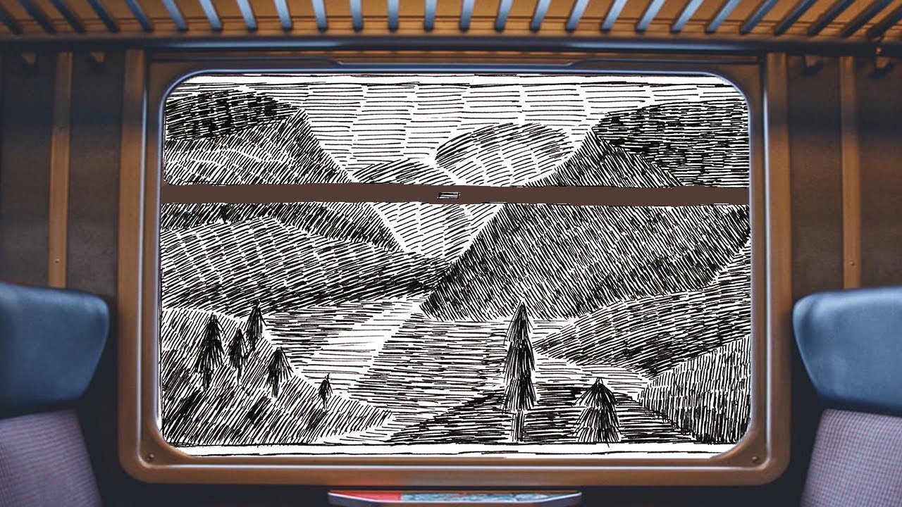 POV: Chill train journey | Hatching Ink Drawing - YouTube