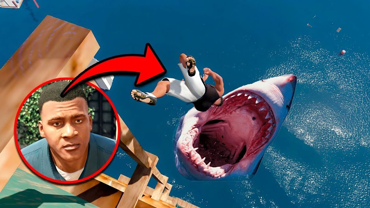 SCARY MEGALODON Eats Me In GTA 5! (GTA 5 Mods) - YouTube