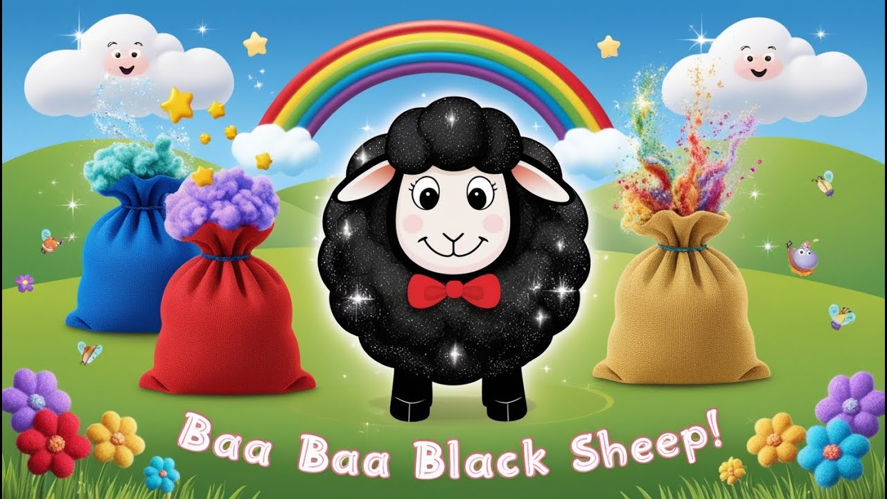 Baa Baa Black Sheep | Colorful Nursery Rhyme for Kids - YouTube