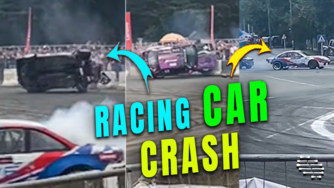 Racing Car Crashes and Flips Over Then Driver Gets Extracted - YouTube