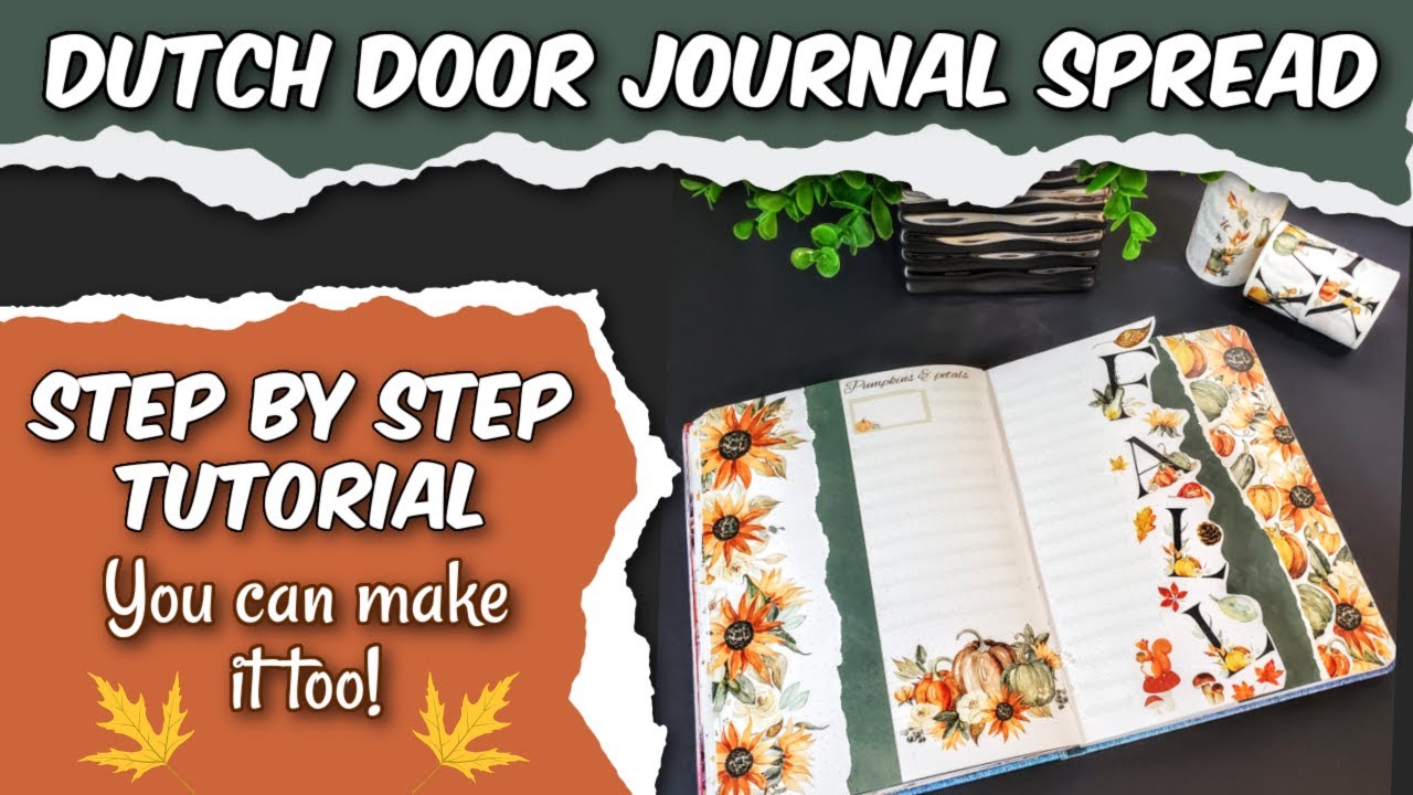 Cozy Fall Dutch Door Journal Spread Using Washi Tape Shop Stickers ...