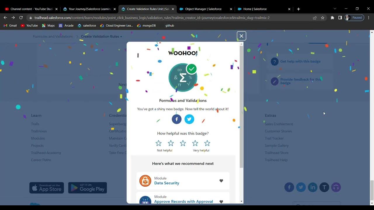 Create Validation Rules Salesforce Trailhead 2k22 Youtube