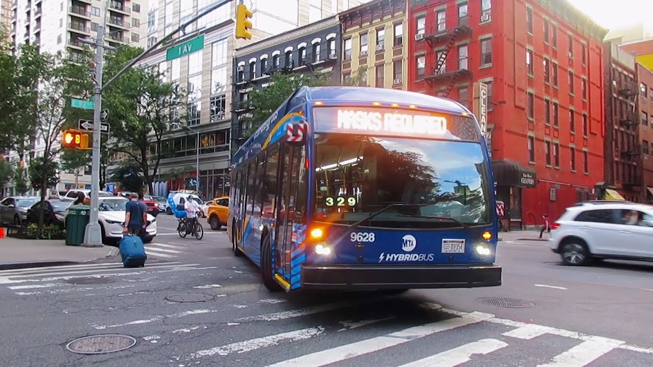 MTA NYCT Bus: 2021 Nova Bus LFS HEV No. 9628 M31 Bus @ 1st Avenue & E ...
