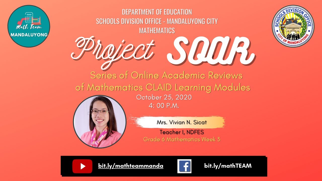 Project SOAR: Series of Online Academic Reviews of Mathematics CLAID ...
