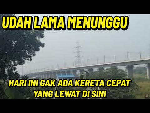 MOMENT! Menunggu Kedatangan Kereta Cepat di Danau Delta mas - YouTube