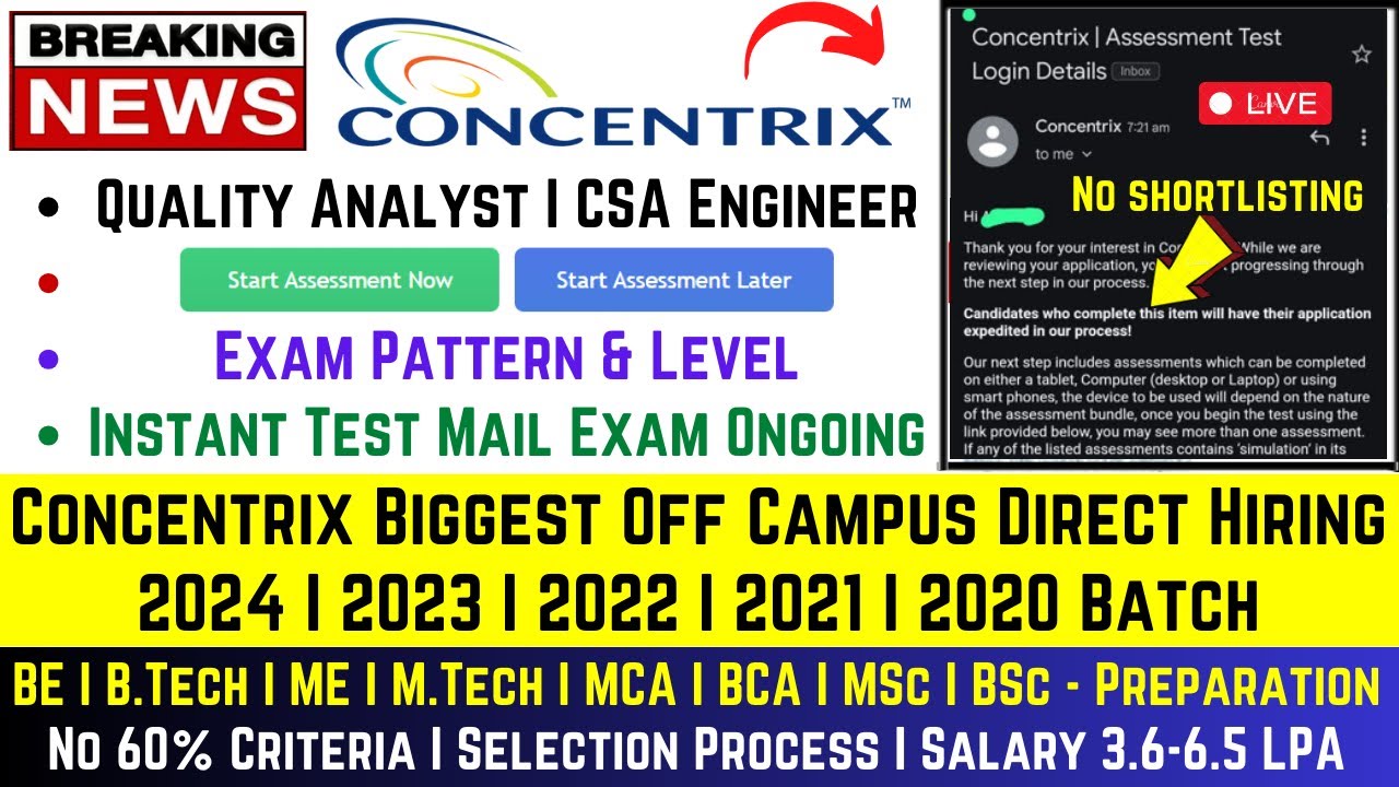 Concentrix Biggest Hiring 2024, 2023, 2022-2020 BATCH | Direct Attend ...