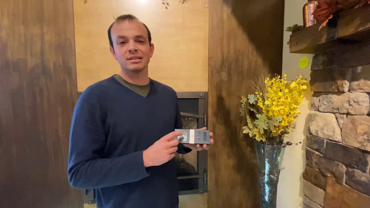 Greensmart 2 fireplace remote farenheit/celcius and child lock - YouTube