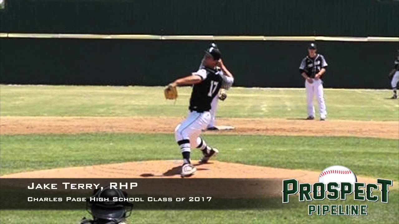 Jake Terry, RHP, Charles Page High School Class of 2017, Pitching ...