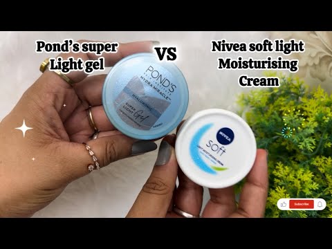 Pond’s Gel based moisturiser VS Nivea Soft moisturizer cream 👍🏻 #ytvideo #skincare #beauty